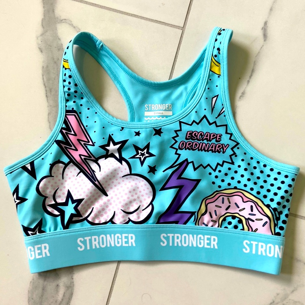 Stronger - Pop Ice Cream Sports Bra - Size Small - Gem